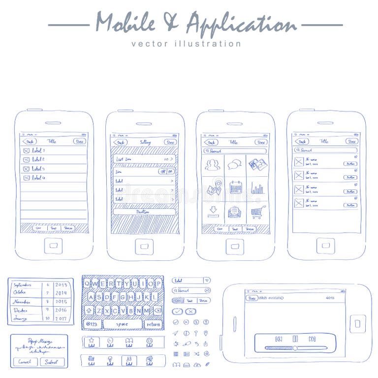 Mobile Device Sketch Stock Illustrations – 18,213 Mobile Device Sketch ...