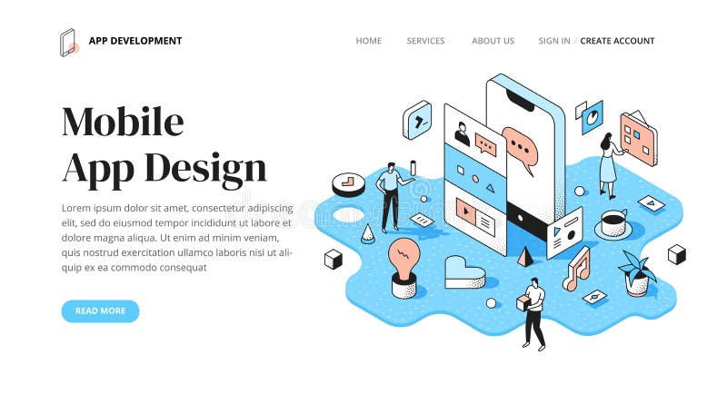 Application Development Doodle Concept Stock Vector - Illustration of ...