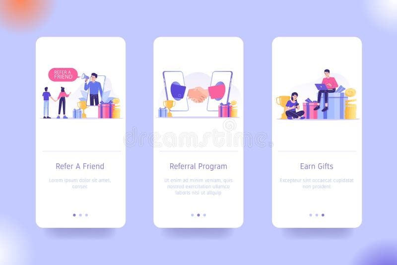 Mobile Application Design Template Set for Refer a Friend, Referral ... Mobile Application Design Template Set for Refer a Friend, Referral ...
