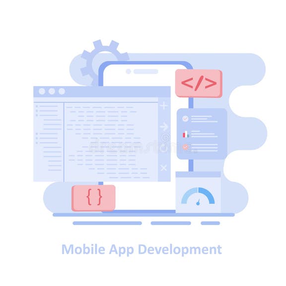 Mobile Application Development Big Data Software Engineering Coding. Programming Code ...