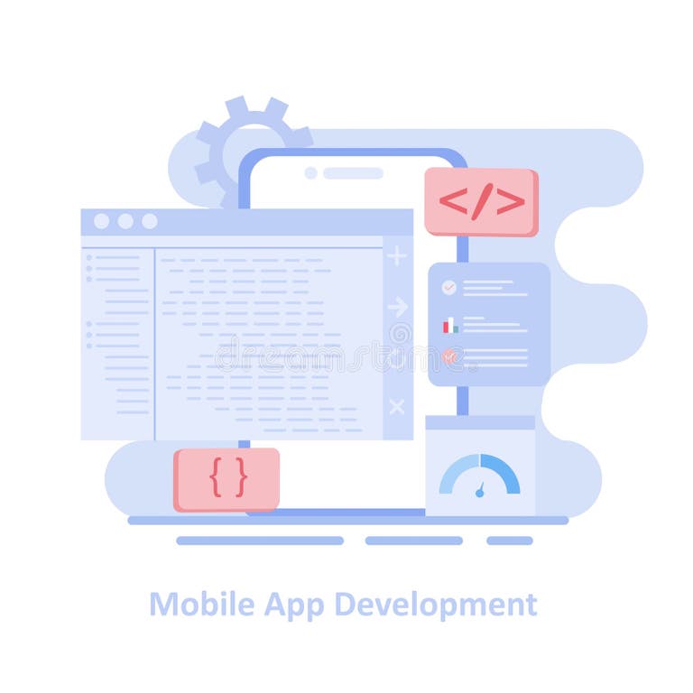 Mobile Application Development Big Data Software Engineering Coding. Programming Code ...