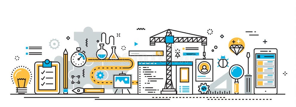 Mobile Application Development Building Process for Website Stock ...