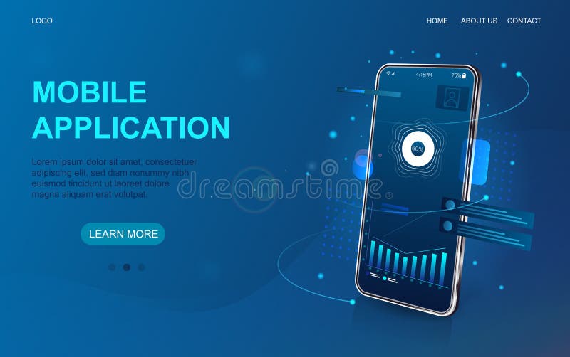 Mobile Application Development Concept Stock Vector - Illustration of ...