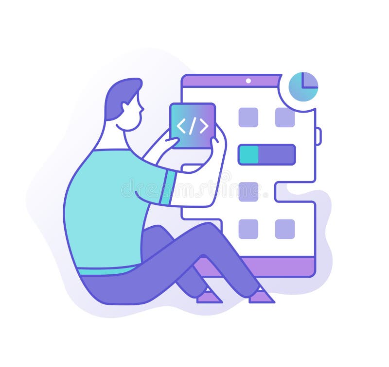 Application Development Doodle Concept Stock Vector - Illustration of ...