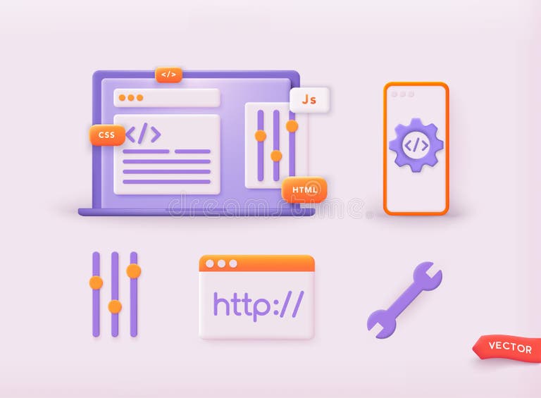 Mobile Application Development Process. Smartphone Interface Building Process, Mobile App Stock ...