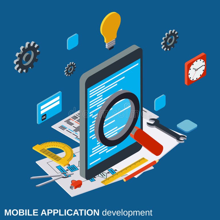 Mobile Application Development Program Coding Algorithm Optimization Vector Concept Stock
