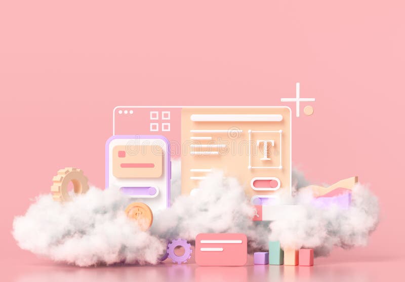 Web Development, Application Design, Coding and Programming on Laptop and Smartphone Concept ...