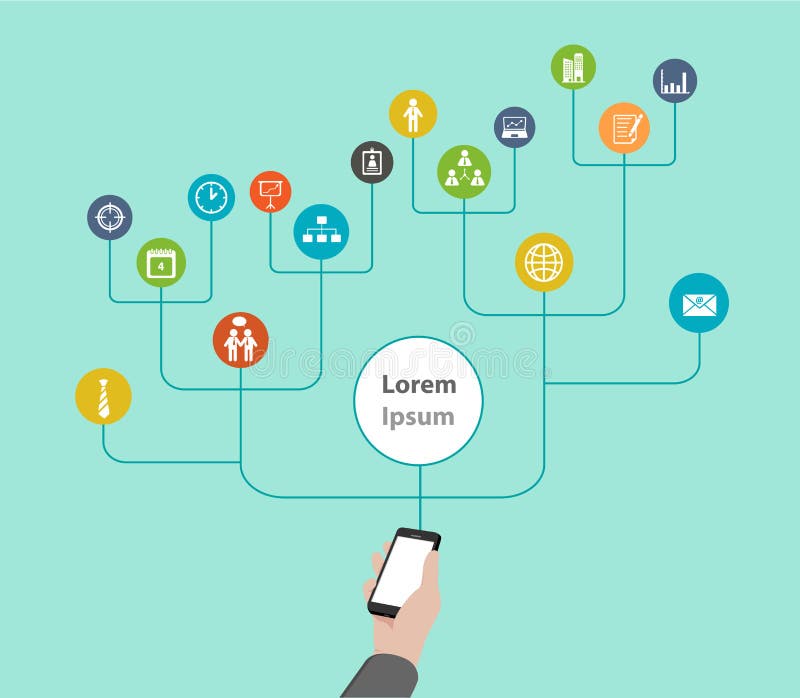Mobile Application Diagram Chart Infographic Stock Vector ...