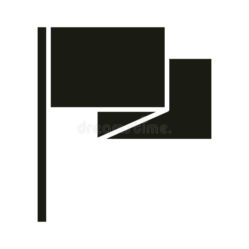 Mobile Application Flag Point Web Button Menu Digital Silhouette Style