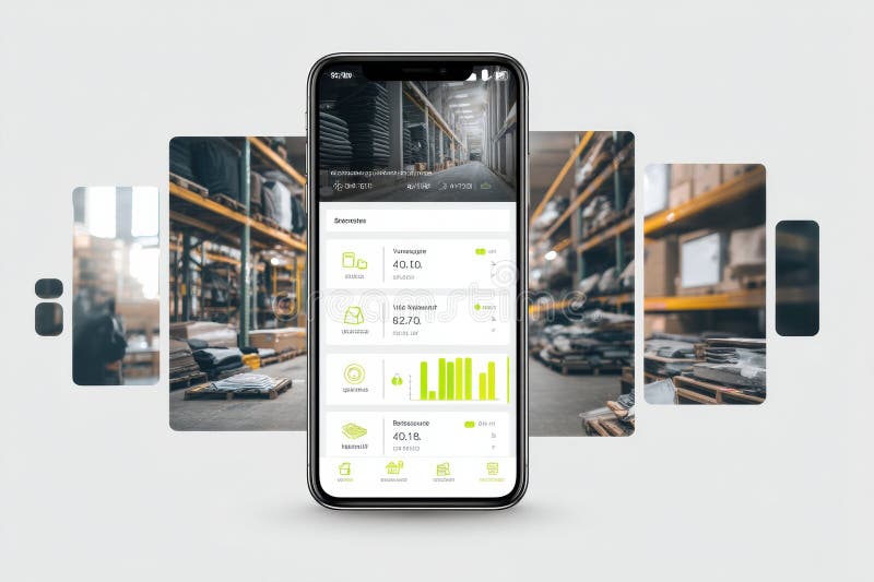 Mobile Application for Frozen Inventory Management Displayed on a Smartphone in a Warehouse ...