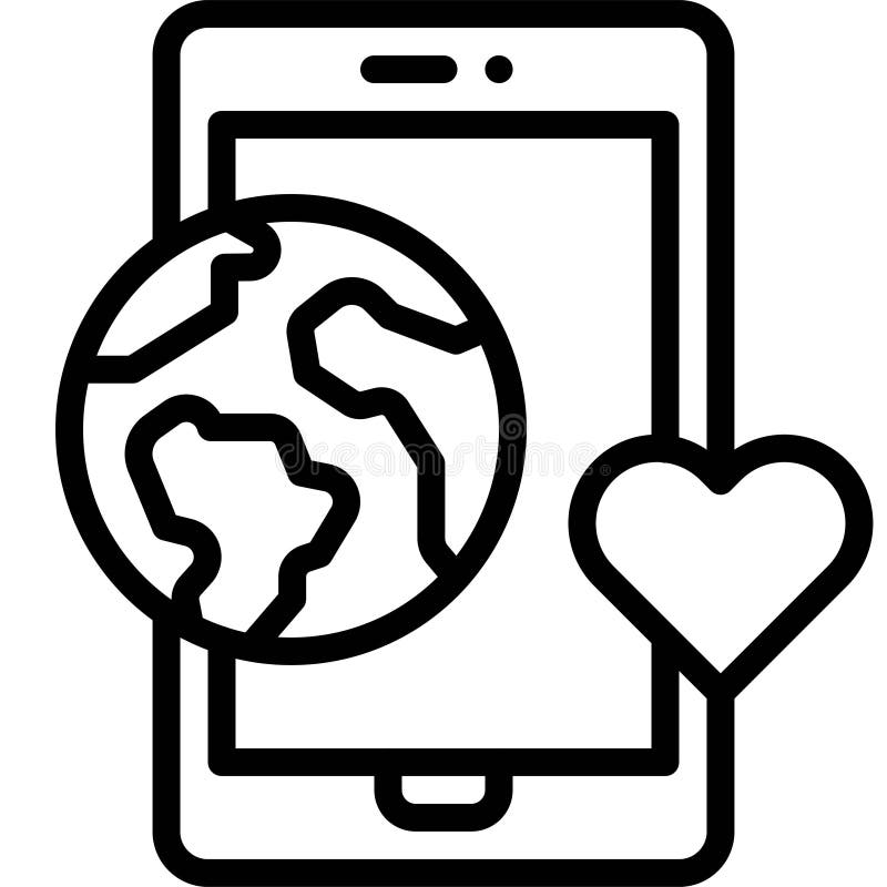 Mobile Application Icon, Earth Day Related Vector Stock Vector ...
