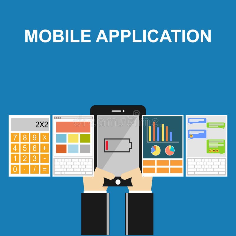 Mobile Application Illustration. Flat Designs. Stock Vector ...