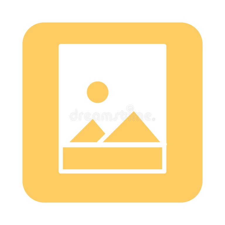 Mobile Application Image Gallery Web Button Menu Digital Flat Style Icon Stock Vector