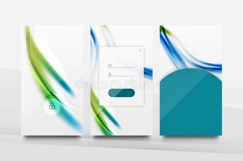 Mobile Application Interface Background Design Stock Vector ...