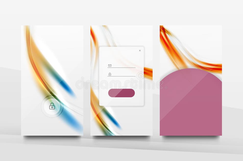 Mobile Application Interface Background Design Stock Vector ...