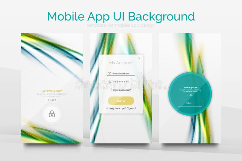 Mobile Application Interface Background Design Stock Vector ...