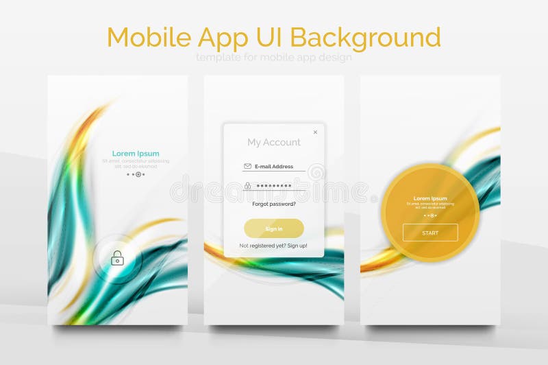 Mobile Application Interface Background Design Stock Vector ...