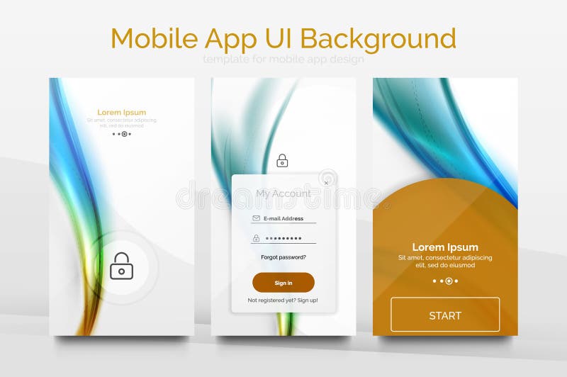 Mobile Application Interface Background Design Stock Vector ...