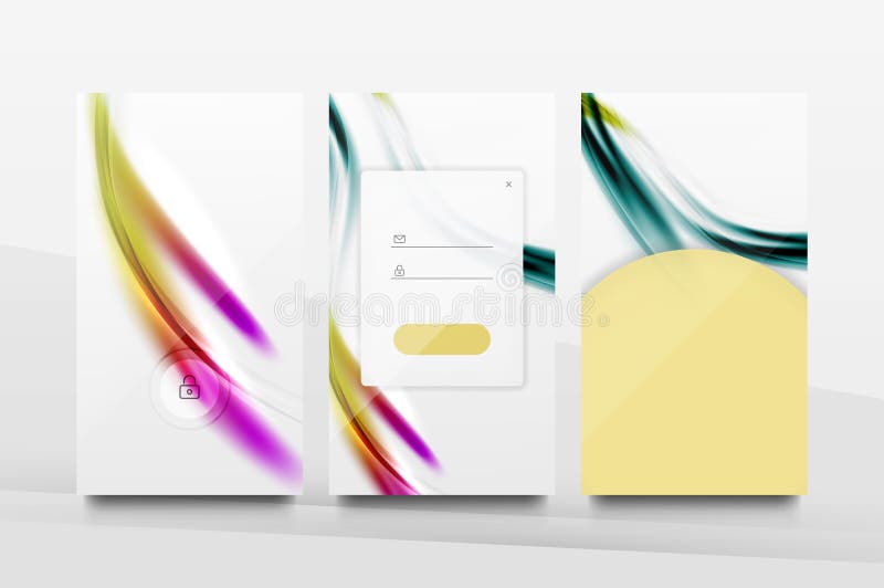 Mobile Application Interface Background Design Stock Vector ...