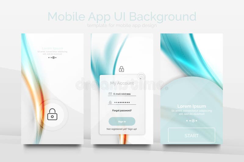 Mobile Application Interface Background Design Stock Vector ...