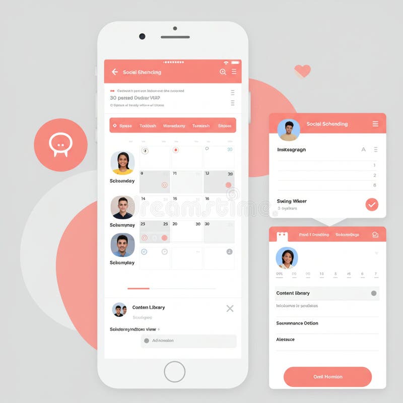 A Mobile Application Interface Displays a Social Scheduling App ...