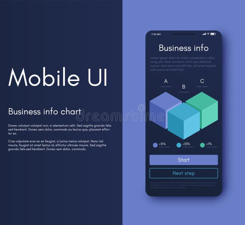 Mobile Application Interface. Ui Design, Vector Illustration Stock ...