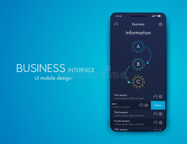 Mobile Application Interface Ui Design Stock Vector Stock Vector