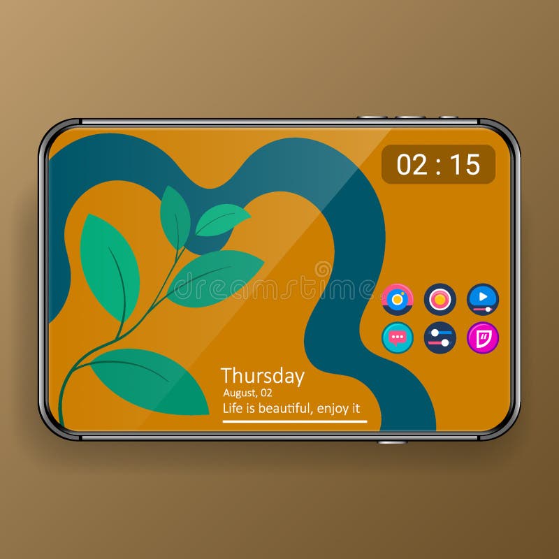 Mobile Application Menu User Interface Digital Realistic Tablet Phone ...