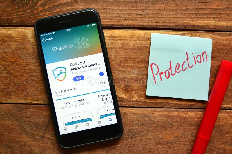Mobile Application For Saving And Managing Passwords On A Smartphone Editorial Stock Image