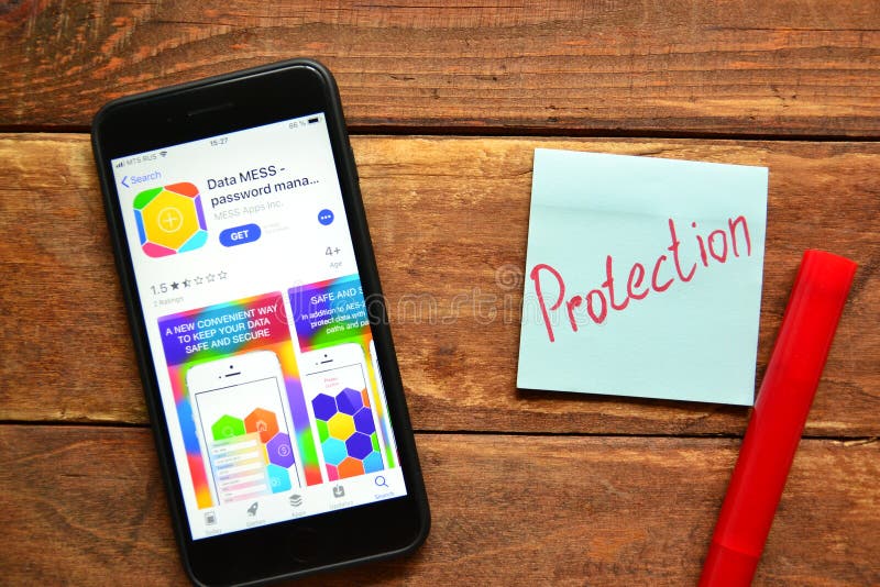 Mobile Application For Saving And Managing Passwords On A Smartphone Editorial Photo Image Of