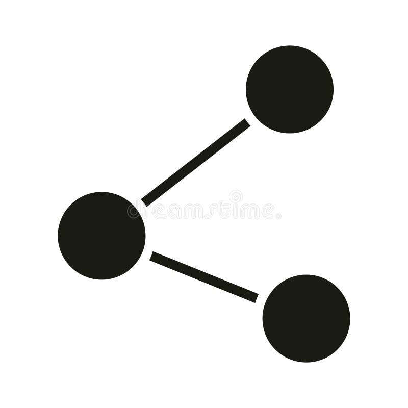 Mobile Application Share Content Web Button Menu Digital Silhouette Style Icon Stock Vector