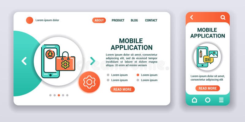 Mobile Applications in Smartphone Web Banner and Mobile App Kit ...