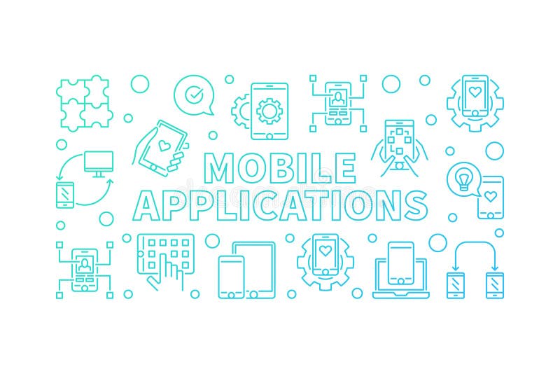 Set of Mobile Blue Vector Elements for UI Game Design Stock Vector ...