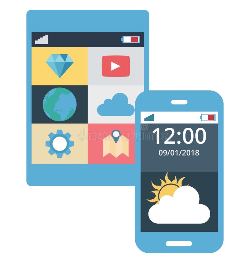 Mobile Apps Isolated Color Vector Illustration Icon Stock Vector ...