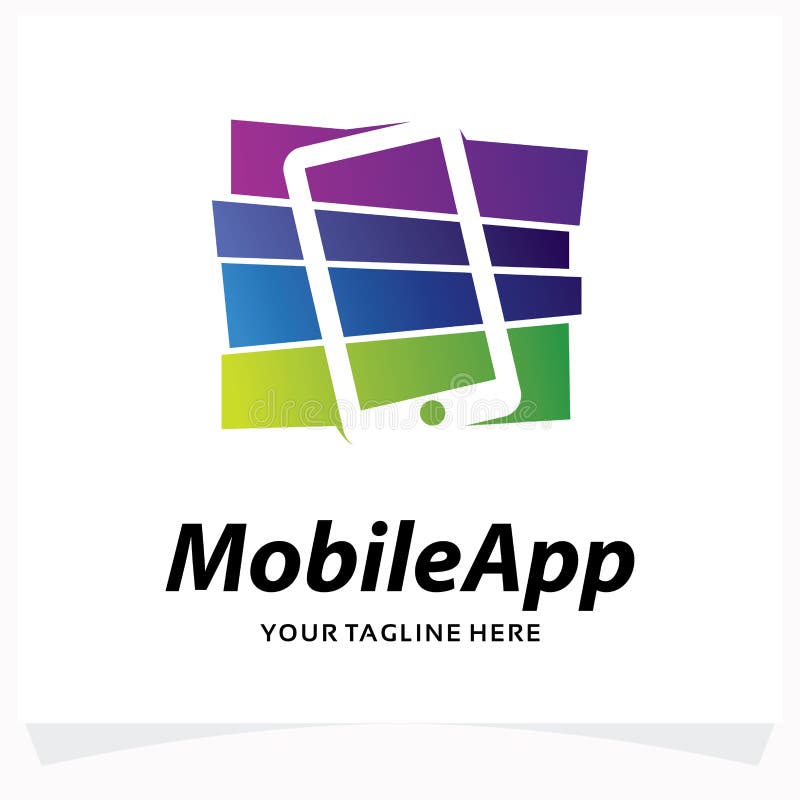 Mobile Apps Logo Template Design Template Stock Vector - Illustration ...