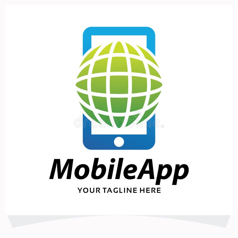 Mobile Apps Logo Template Design Template Stock Vector - Illustration ...