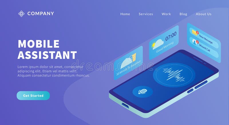 Mobile Assistant App Concept with Smartphone and Business Icon Help ...