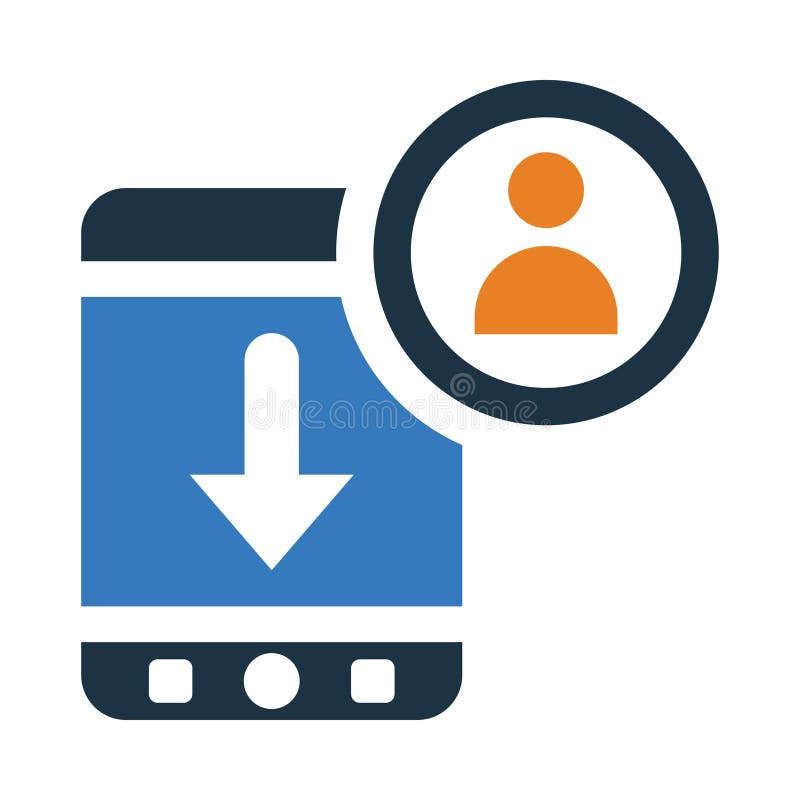 Mobile, Avatar, Download, Down Arrow, Mobile Avatar Download Icon Stock ...