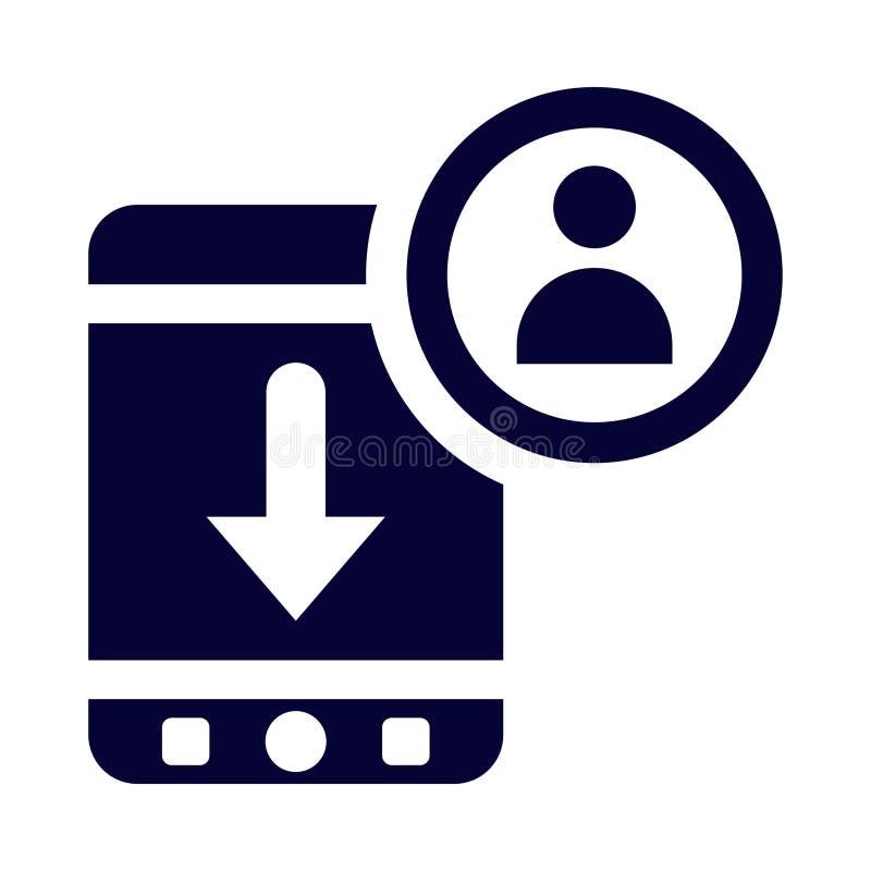 Mobile, Avatar, Download, Down Arrow, Mobile Avatar Download Icon Stock ...