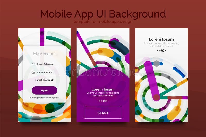 Mobile background ui stock vector. Illustration of flyer - 74041946