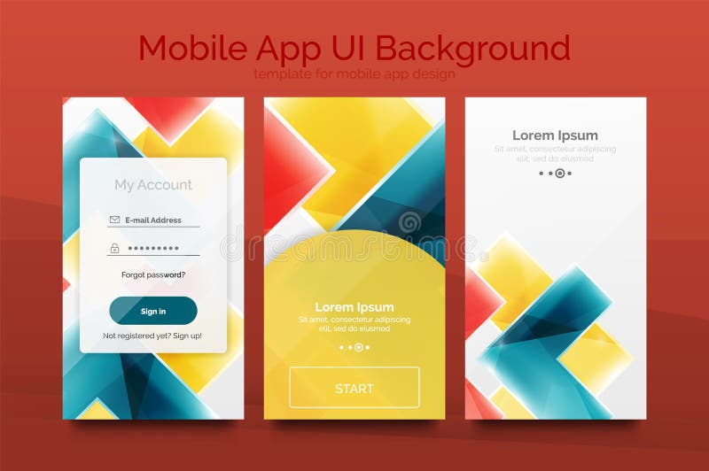 Mobile background ui stock vector. Illustration of collection - 75073925