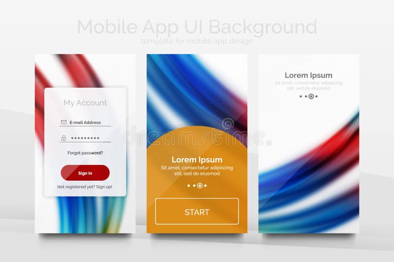 Mobile background ui stock vector. Illustration of geometric - 75073950