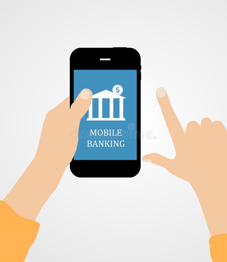 Mobile Bank Concept Vector Illustration Stock Vector - Illustration of ...