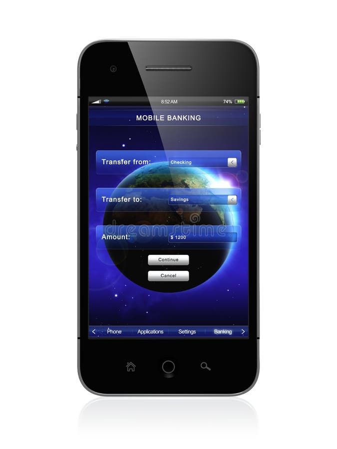 Mobile Banking and Finance Concept Stock Illustration - Illustration of ...