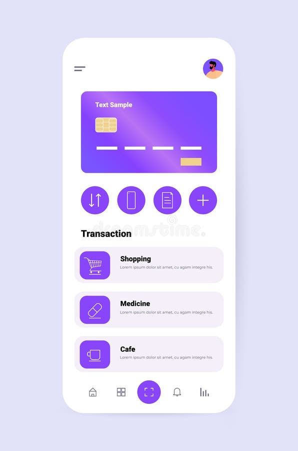Mobile Banking App with Credit Card on Smartphone Screen E-payments ...