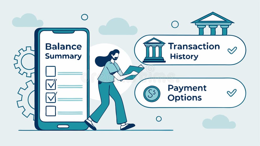 Mobile Banking App Interface for Transaction History and Balance ...