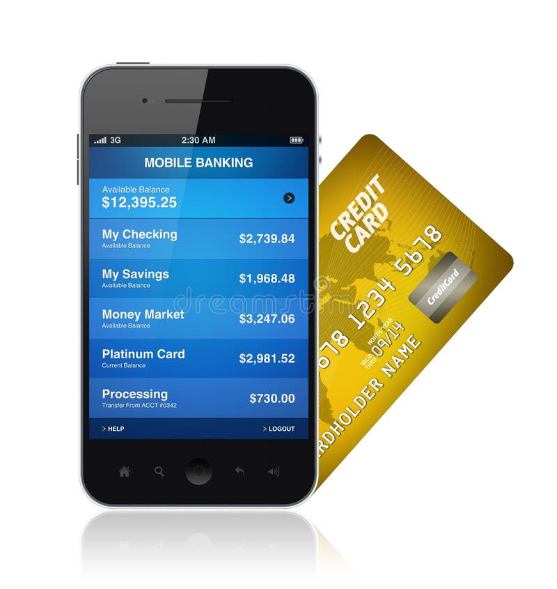 Mobile Banking on Apple IPhone Stock Photo - Image of cellular, concept ...