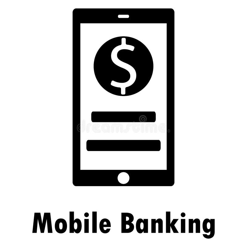 Mobile banking icon design stock vector. Illustration of money - 212515951