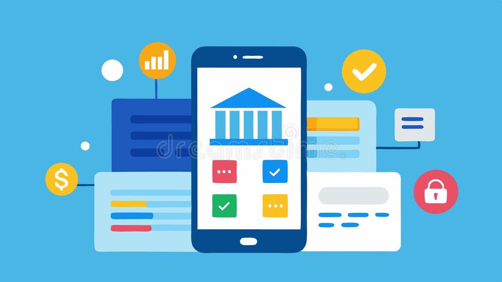 Mobile Banking Interface a Smartphone Screen Displaying a Clean ...