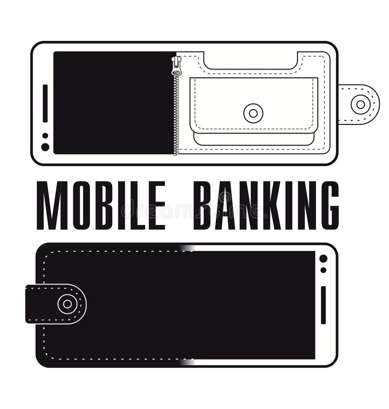 Mobile Banking Logo Design Vector Stock Vector - Illustration of office ...